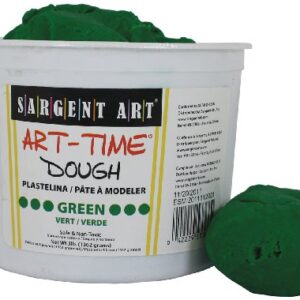 Sargent Art 3-Pound Art-Time Dough, Green, Non-Toxic, Very Malleable, Adaptable, Easy Storage, Reusable.