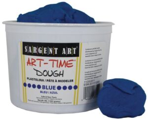 sargent art 3-pound art-time dough, blue, non-toxic, very malleable, adaptable, easy storage, reusable.