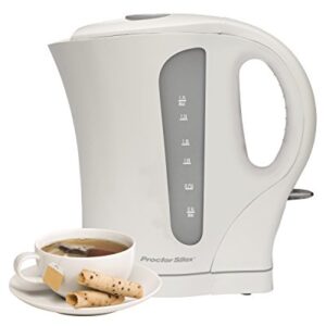 Proctor Silex k4090 Cordless Electric Kettle, 1.7-Liter, White