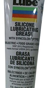 Super Lube 92003 Silicone Lubricating Grease with PTFE, 3 oz Tube, Translucent White