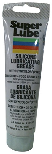 Super Lube 92003 Silicone Lubricating Grease with PTFE, 3 oz Tube, Translucent White