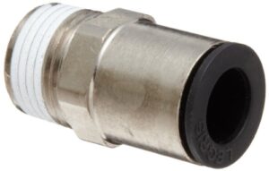 legris 3175 62 22 nickel-plated brass push-to-connect fitting, inline connector, 1/2" tube od x 1/2" npt male