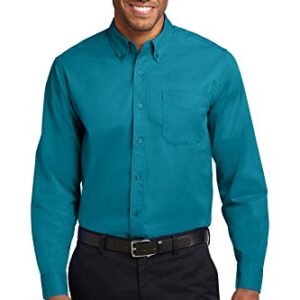 Port Authority Long Sleeve Easy Care Shirt L Teal Green