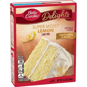 betty crocker delights super moist lemon cake mix, 15.25 oz.