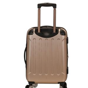 Rockland London Hardside Spinner Wheel Luggage, Champagne, 3-Piece Set (20/24/28)