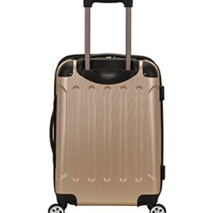 Rockland London Hardside Spinner Wheel Luggage, Champagne, 3-Piece Set (20/24/28)