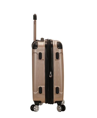 Rockland London Hardside Spinner Wheel Luggage, Champagne, 3-Piece Set (20/24/28)