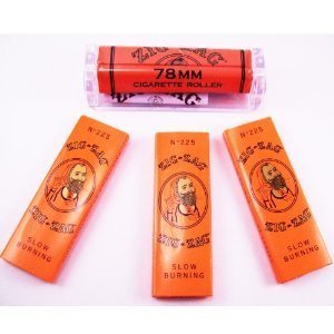 zig zag orange paper 10 pack and 78mm roller