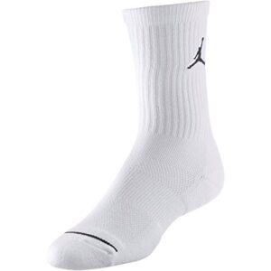 JORDAN JORDAN JUMPMAN CREW 3PPK SOCKS WHITE WHITE BLACK SIZE L