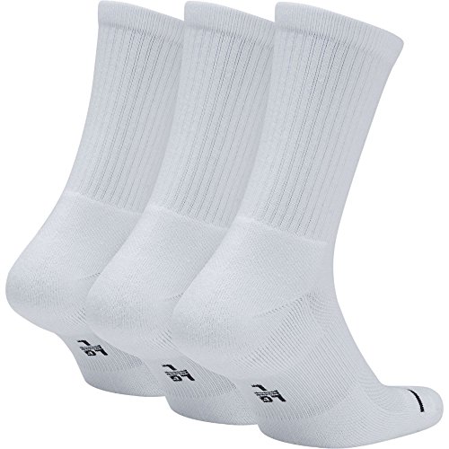 JORDAN JORDAN JUMPMAN CREW 3PPK SOCKS WHITE WHITE BLACK SIZE L