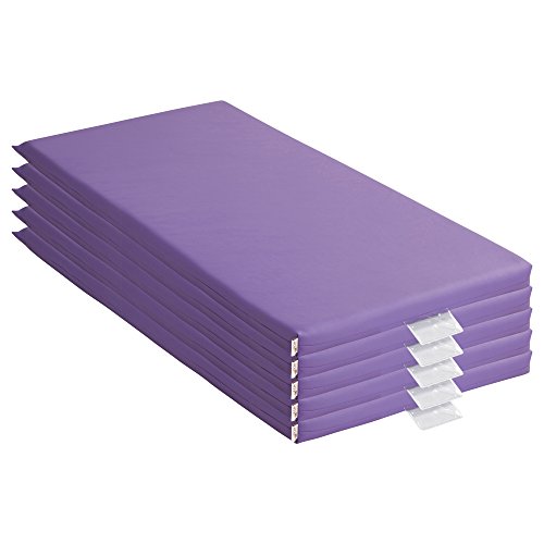 ECR4Kids SoftZone Rainbow Rest Mat, 2in, Sleeping Pad, Purple, 5-Piece