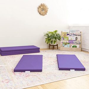 ECR4Kids SoftZone Rainbow Rest Mat, 2in, Sleeping Pad, Purple, 5-Piece