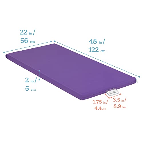 ECR4Kids SoftZone Rainbow Rest Mat, 2in, Sleeping Pad, Purple, 5-Piece