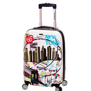 Rockland Departure Hardside Spinner Wheel Luggage Set, New York, 2-Piece (20/28)