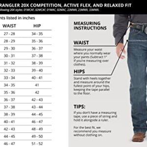 Wrangler mens 20x 01 Competition Relaxed Fit jeans, River Wash, 34W x 34L US