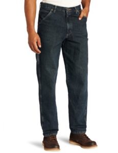 wrangler mens carpenter jeans, dark quartz, 38w x 32l us