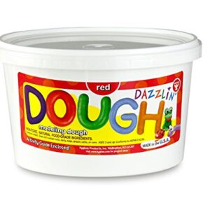 Hygloss Products Dazzlin' Dough, Red, 3 lb. tub