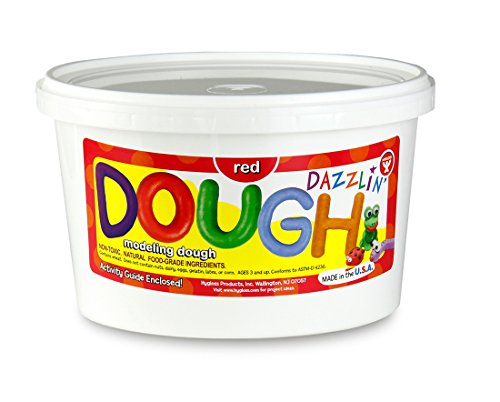 Hygloss Products Dazzlin' Dough, Red, 3 lb. tub