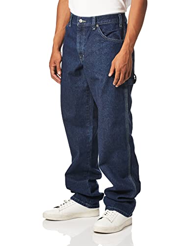 Dickies mens Relaxed Fit Carpenter jeans, Indigo Blue, 34W x 34L US