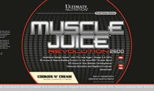 Ultimate Nutrition Muscle Juice Revolution Weight and Lean Muscle Mass Gainer Protein Powder with Glutamine, Micellar Casein and Time Release Complex Carbohydrates, Cookies N Cream, 4.69 Pounds