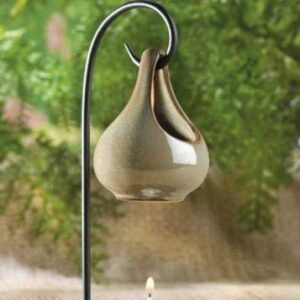 Gifts & Decor Folk Art Porcelain Tear Drop Oil Warmer Candle Holder