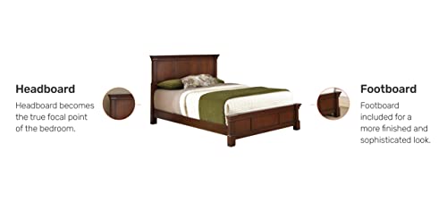 The Aspen Rustic Cherry Queen Bed by Home Styles