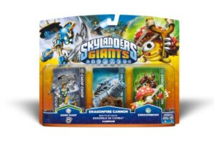 skylanders giants battlepack #1 - chop chop - dragonfire cannon - shroomboom