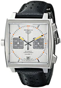 tag heuer men's caw211c.fc6241 monaco analog display swiss automatic black watch