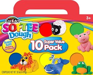 cra-z-art softee dough, 10 pack (13565)