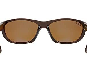 Ray-Ban RB4188 Wrap Sunglasses, Shiny Brown/Brown Polarized, 63 mm