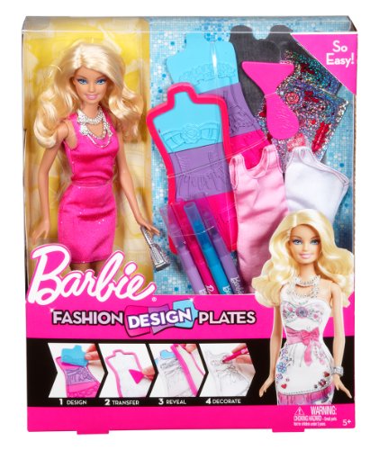 Barbie Fashion Design Plates Doll