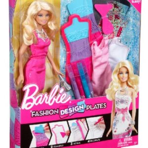 Barbie Fashion Design Plates Doll