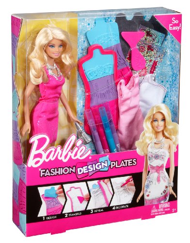 Barbie Fashion Design Plates Doll