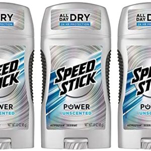 Speed Stick Anti-Perspirant Deodorant, Unscented 3 oz (Pack of 3)