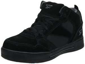 reebok mens dayod safety toe skateboard work industrial construction shoe, black, 12 us