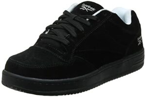 reebok mens soyay safety toe skateboard work industrial construction shoe, black, 12 us