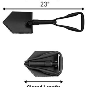 Genuine Military Issue Entrenching Tool, Folding Shovel w D Handle