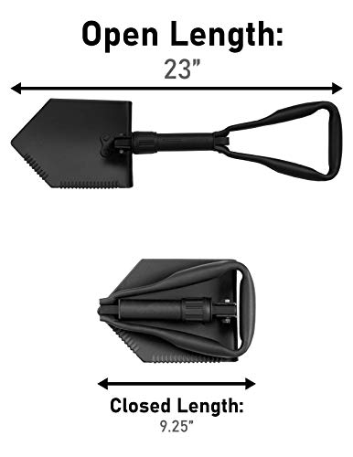 Genuine Military Issue Entrenching Tool, Folding Shovel w D Handle