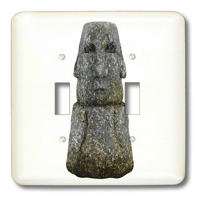 3dRose lsp_62947_2 Easter Island Stone Head Double Toggle Switch