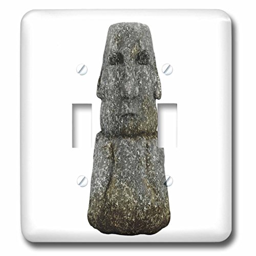 3dRose lsp_62947_2 Easter Island Stone Head Double Toggle Switch