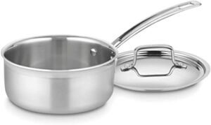 cuisinart 1.5 quart multiclad pro triple ply saucepan w/cover, mcp19-16n