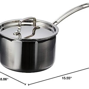 Cuisinart MCP193-18N Multiclad Pro Triple Ply Stainless 3-Quart Skillet, Saucepan w/Cover