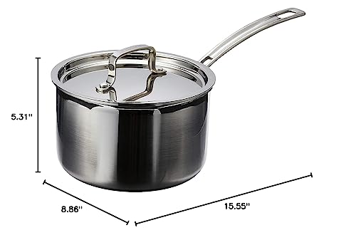 Cuisinart MCP193-18N Multiclad Pro Triple Ply Stainless 3-Quart Skillet, Saucepan w/Cover