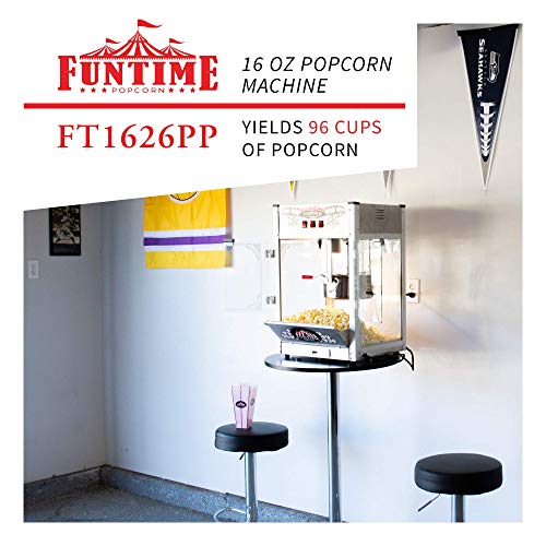 Funtime FT1626PP Popcorn Machine, 18-1/2" x 16" x 26-5/8"