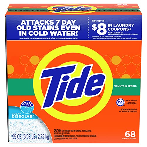 Tide Powder Laundry Detergent, Mountain Spring, 68 loads, 95 oz