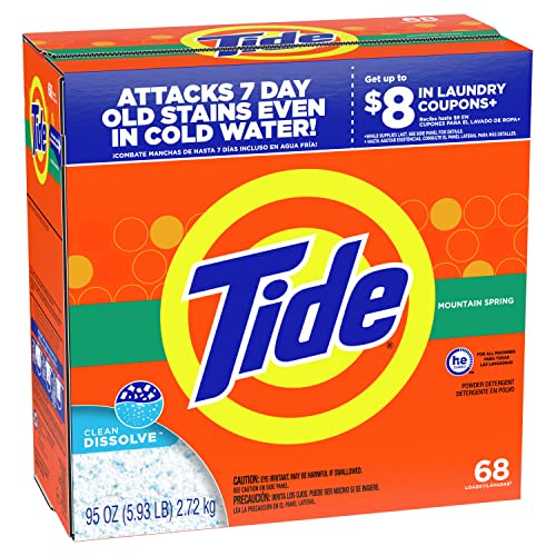 Tide Powder Laundry Detergent, Mountain Spring, 68 loads, 95 oz