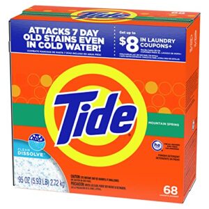 Tide Powder Laundry Detergent, Mountain Spring, 68 loads, 95 oz