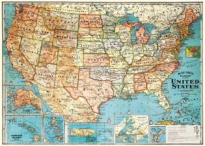 decorative wrap 20x28 usa map