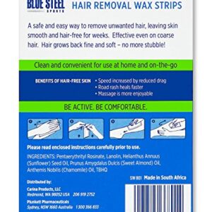 Blue Steel Sports Hair Removal WAX STRIPS