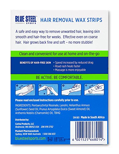 Blue Steel Sports Hair Removal WAX STRIPS